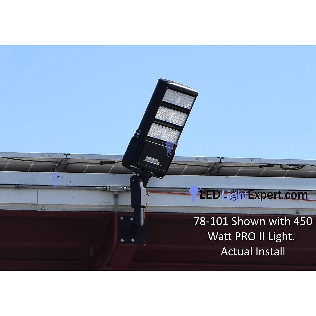 Wall Bracket for Slip Fit Lights (Wall Bracket to Slip Fit Mount (2 3/8inch) – 90 Degree Angle) –Tenon Adapter- Parking Lot Light Wall Bracket – Flood Light Wall Bracket