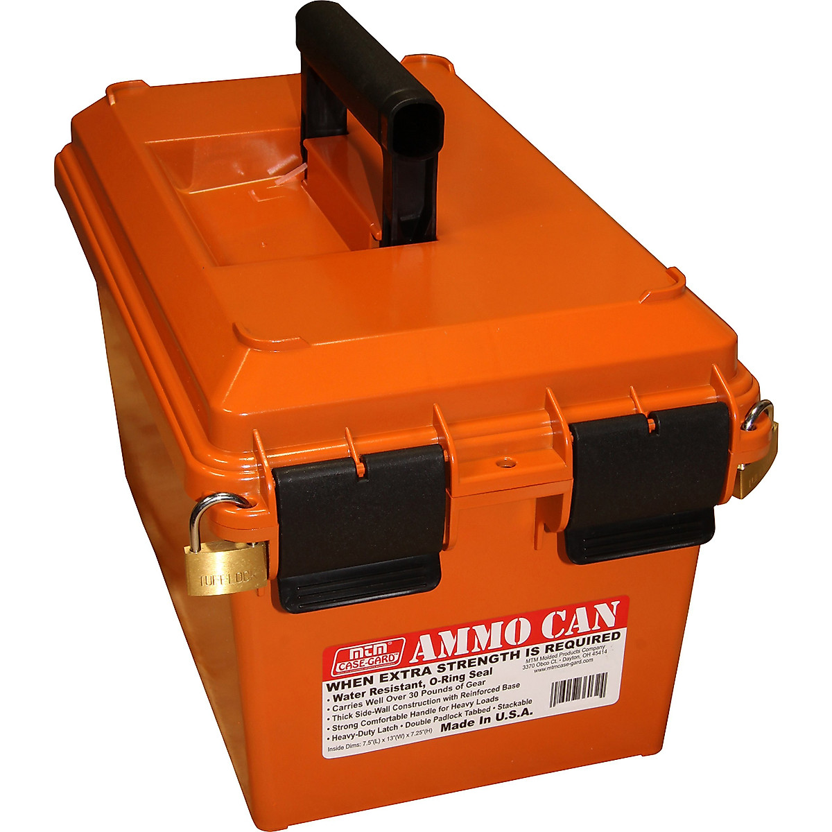 MTM Case-Gard Ammo Can - Dry Storage Emergency Marine Box - AC35, Orange