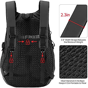 ILM Motorcycle Helmet Backpack Large Capacity Waterproof Lightweight Storage Bag with Reflective Stripe Model MB01