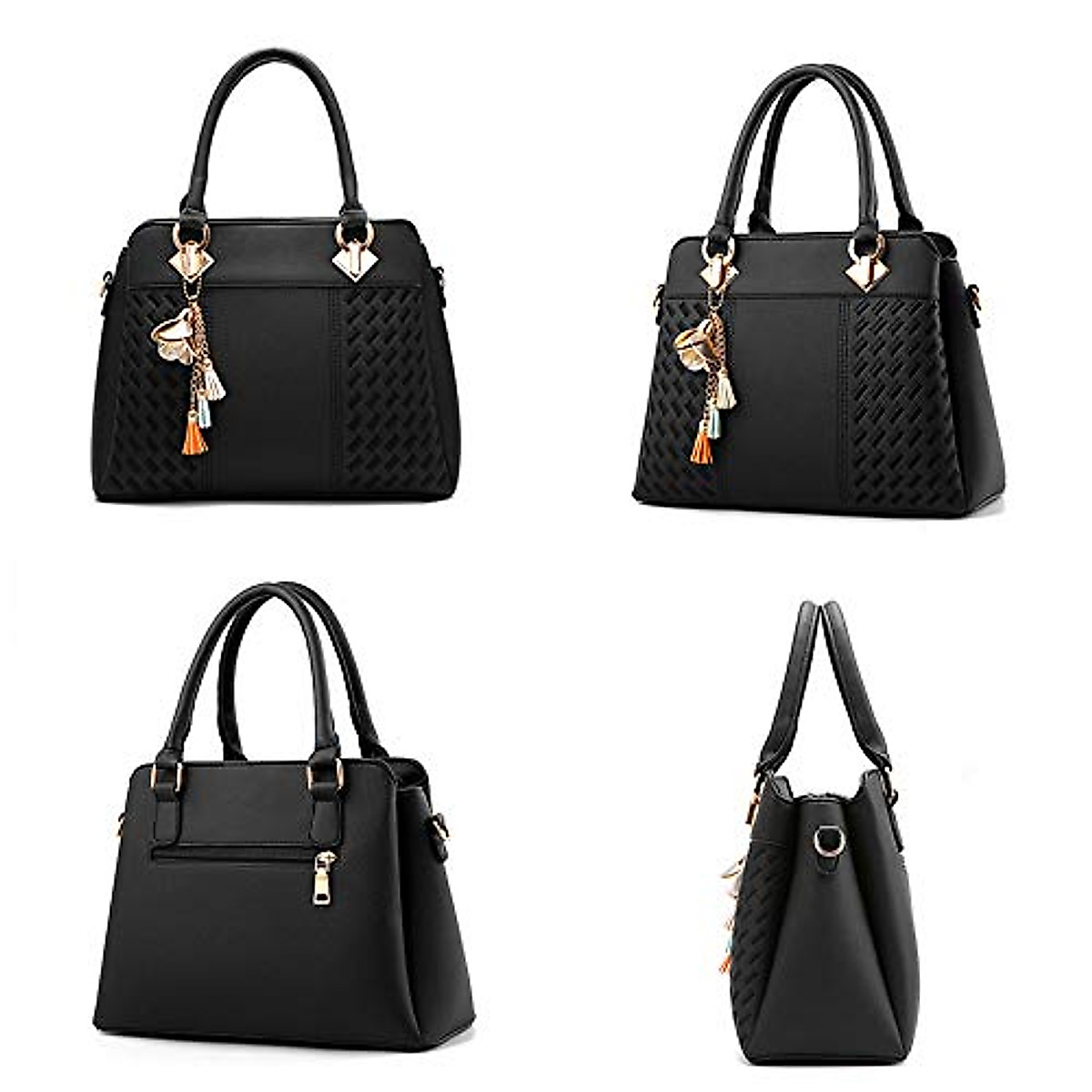 Women Purses Satchel Handbags Ladies Designer Top Handle Tote Bag PU Leather Bag Pink