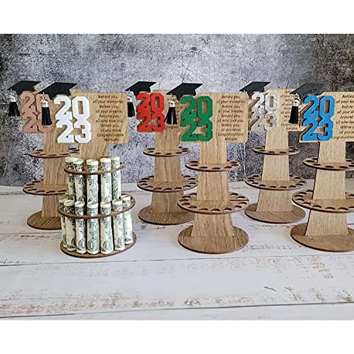 OPIL 2023 New Creative Converting Congrats Grad Card Holder,Graduation Money Holders for Graduation Decorations, Party Ornament Decor (White)