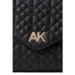 Anne Klein Womens Anne Klein quilted flap shoulder bag, Black, One Size US