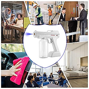 Sprayer Nano Steam Gun,Handheld Fogger, 3000mAh Battery Powered Sprayer, Electric Sprayer Intelligent ULV Fogger Machine with Blue Light, for Garden Home Office and Car