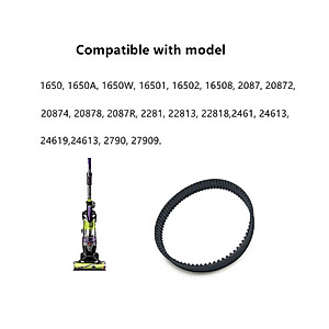 Replacement Belt for Bissell Pet Hair Eraser Upright Vacuum,Compatible with Model :1650A, 24613, 20874, 27909, Part # 1608840 (2 Pack)
