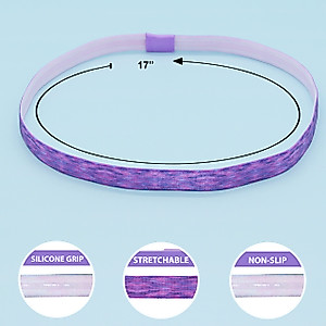 FROG SAC 5 Sports Headbands for Girls (Space Tie Dye)