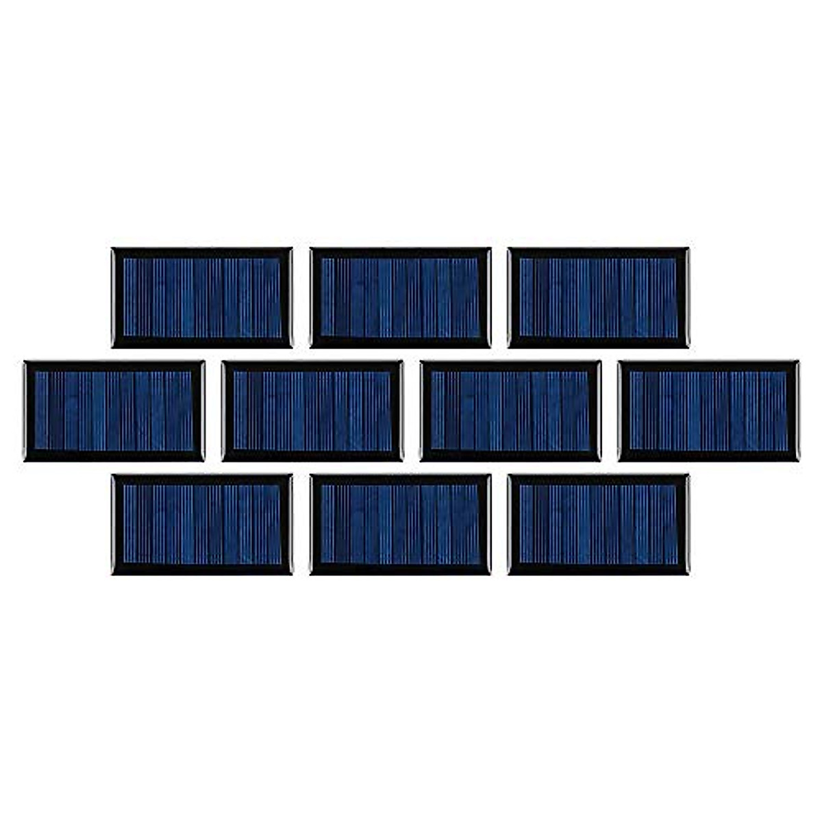 SUNYIMA 10Pcs (6V 50mA 3.14"x1.77") Mini Solar Panels for Solar Power Mini Solar Cells DIY Electric Toy Materials Photovoltaic Cells Solar DIY System Kits Without Copper Wire