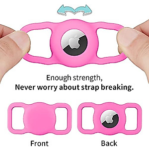 AirTag Dog Collar for Small Medium Large Dogs, Animire Soft Neoprene Padded Pet Cat Collar, Nylon Puppy Collar with Silicone Air Tag Case Holder Accessories, 9''-16'' Neck