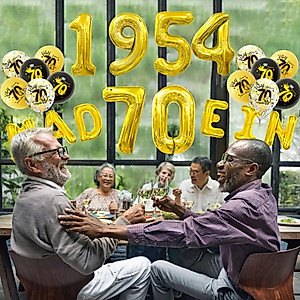 50th Black Gold Birthday Decorations for Men Women Gold Made in 1974 Foil Balloons Banner and 16 Pcs Happy 50th Birthday Latex Balloons 50th Years Old Party Supplies
