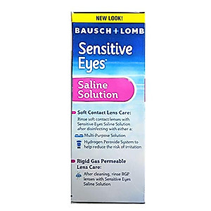 Bausch & Lomb Sensitive Eyes Plus Saline Solution, 24 Fl Oz (Pack of 2)