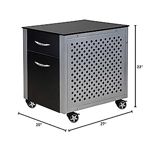 Pitstop Furniture FC230B Black File Cabinet