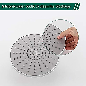 Aihom Shower Faucet Chrome Shower Head Set, Single Handle Brass Rough-in Valve Shower System with Shower Arm and 8-Inch Touch-Clean Shower-head Shower Trim Kit