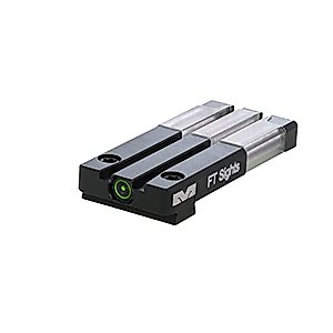 MEPRO FT Bullseye Rear, Fiber Optic and tritium Micro red dot Night Sight Compatible with IWI Masada 9,Green