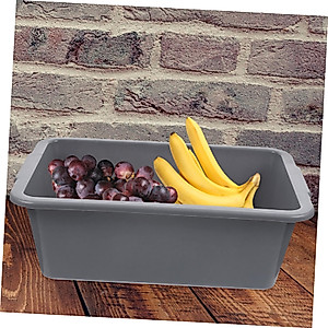 Hohopeti Washing Basin Tub Foot Soak Tub Bins Commercial Tote Tub for Home Bus Tubs Wash Basin Tub Bucket Dish Washing Tub Rectangular Basket Collapsable Utility Tote Pan Plastic Grey