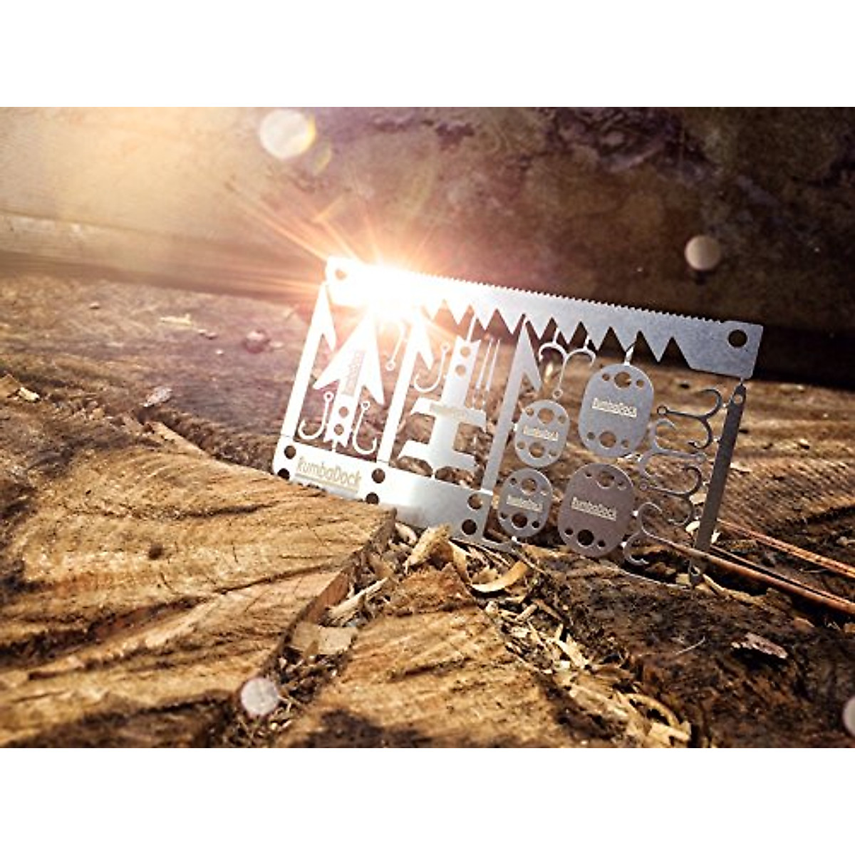 Survival Gear Credit Card Multi Tool (2 Pack) -Best Bug Out Bag Shtf Camping Multipurpose EDC Multitool - Fishing Hooks; Arrowheads; Saws, Hunting Survival Kit, Disaster Preppers Emergency Gift Idea