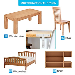 12 Pieces Stainless Steel T Brackets (3.1 x 3.1 inch，80 x 80 mm) Flat Corner Braces, Corner Brackets Joint Right Angle Bracket Mending Repair Plate, 65 Pieces Screws Included