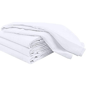 Utopia Towels Bundle Pack of 48-24 Pieces Washcloths, 24 Pieces Kitchen Flour Sack Towels- 100% Ringspun Cotton- Super Soft and Absorbent- Ideal for Kitchen, Gym, spa, Pool, Beach, Camping (White)