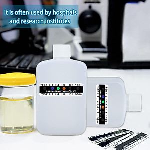 14 Pcs Urine Test Complete Kit Includes 2 Translucent Portable Travel Empty Bottles, 10 Adhesive Temperature Test Strips, Neoprene Bag and Hi-Stretch Hidden Leg Straps