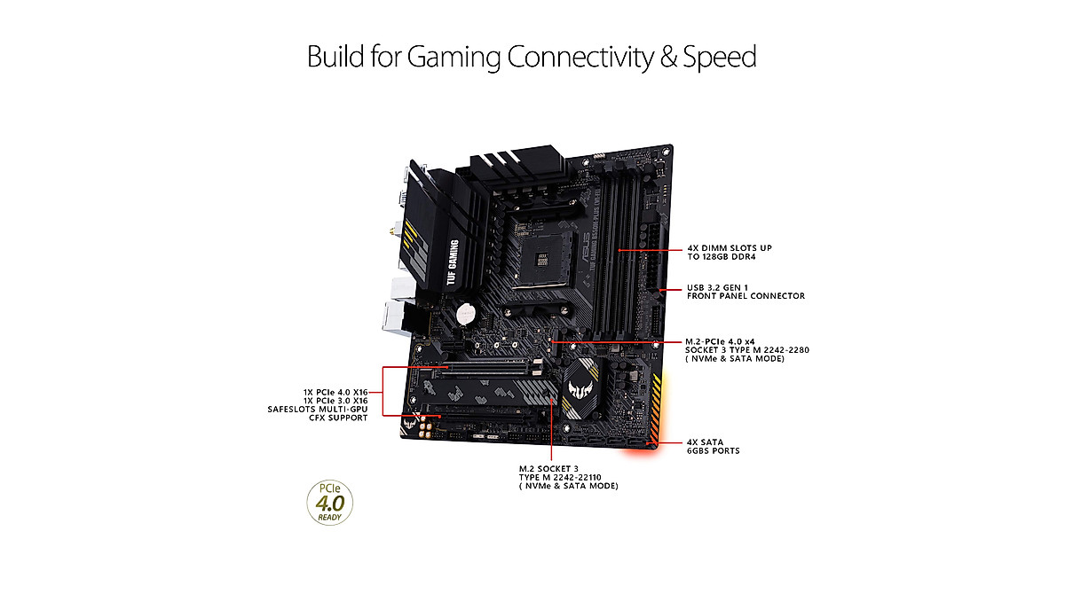 ASUS TUF Gaming B550M-PLUS Motherboard - Power & Performance