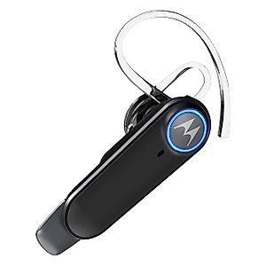Motorola Sound HK500+ Bluetooth Earpiece Hands-Free Wireless Earpiece Headset with Microphone - IPX4 Water Resistant Bluetooth Phone Earpiece for Phone Calls, Compatible with iPhone and Cell Phones