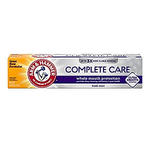 Arm & Hammer, Complete Care Toothpaste Whole Mouth Protection Six Pack – Fresh Fluoride Toothpaste, Mint, 72 Ounce, (Pack of 12) (Packaging May Vary)