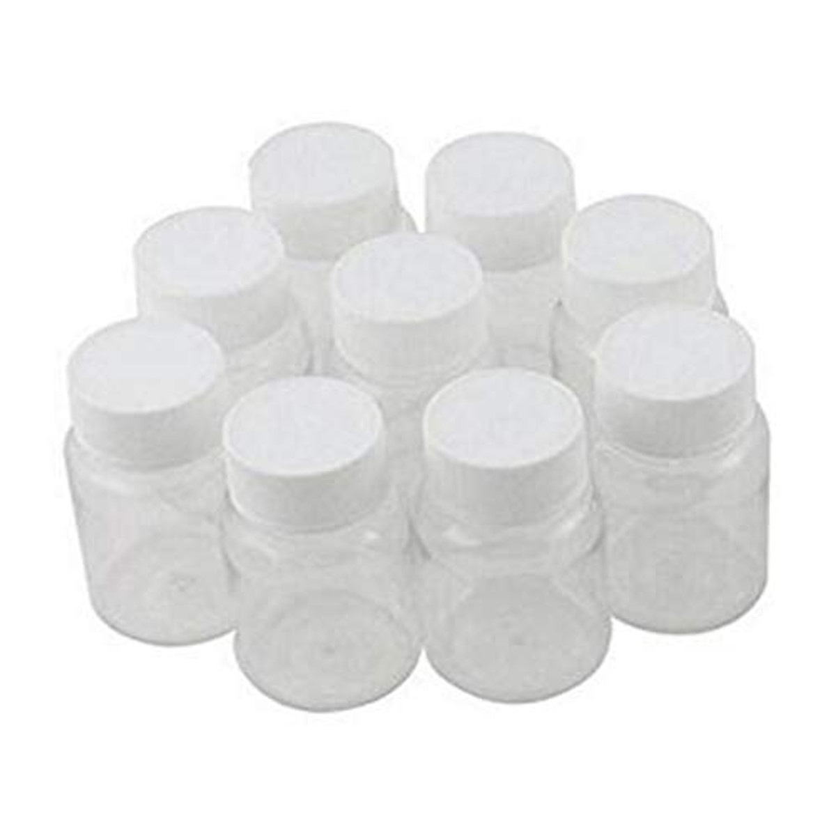 12PCS 100ML 3.4OZ Transparent Empty Plastic Bottles with White Screw Cap Holder Storage Box Refillable Portable Durable Container Jar Pot for Travel Daily Life