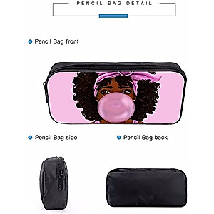 African American Girl Backpack Teens Bookbag Schoolbag With Shoulder Bag Pencil Bag Set For Girls 3pcs Set (African Girl13)