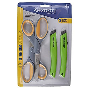 Westcott 8" Titanium Bonded Scissor Ceramic Cutter 4pk (17994)