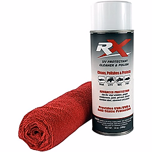 RX UV Protectant Cleaner & Polish 14oz with 260 GSM 16 X 16 Microfiber Towel