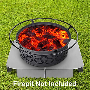 VEVOR Fire Pit Heat Shield, 26 x 26 inch Deck Defender & Grass Guard, High Temp Fire Pit Heat Deflector, Fire Pit Mat for Grass Lawn Guarding, Fire Pit Pad for Outdoors, Bonfires, Wood Burning, Square