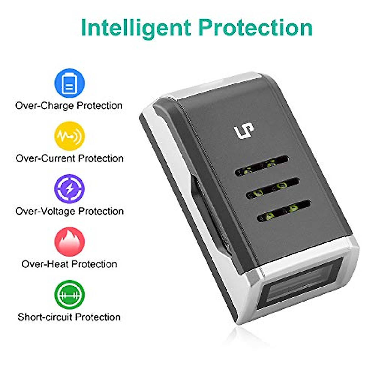 AA AAA Battery Charger Pack, LP 4-Bay Independent Slot LCD Charger & 4-Pack 2300mAh AA & 4-Pack 1000mAh AAA Batteries, Rechargeable Battery for Kids Toys, Remotes, Microphones, Game Controllers & More