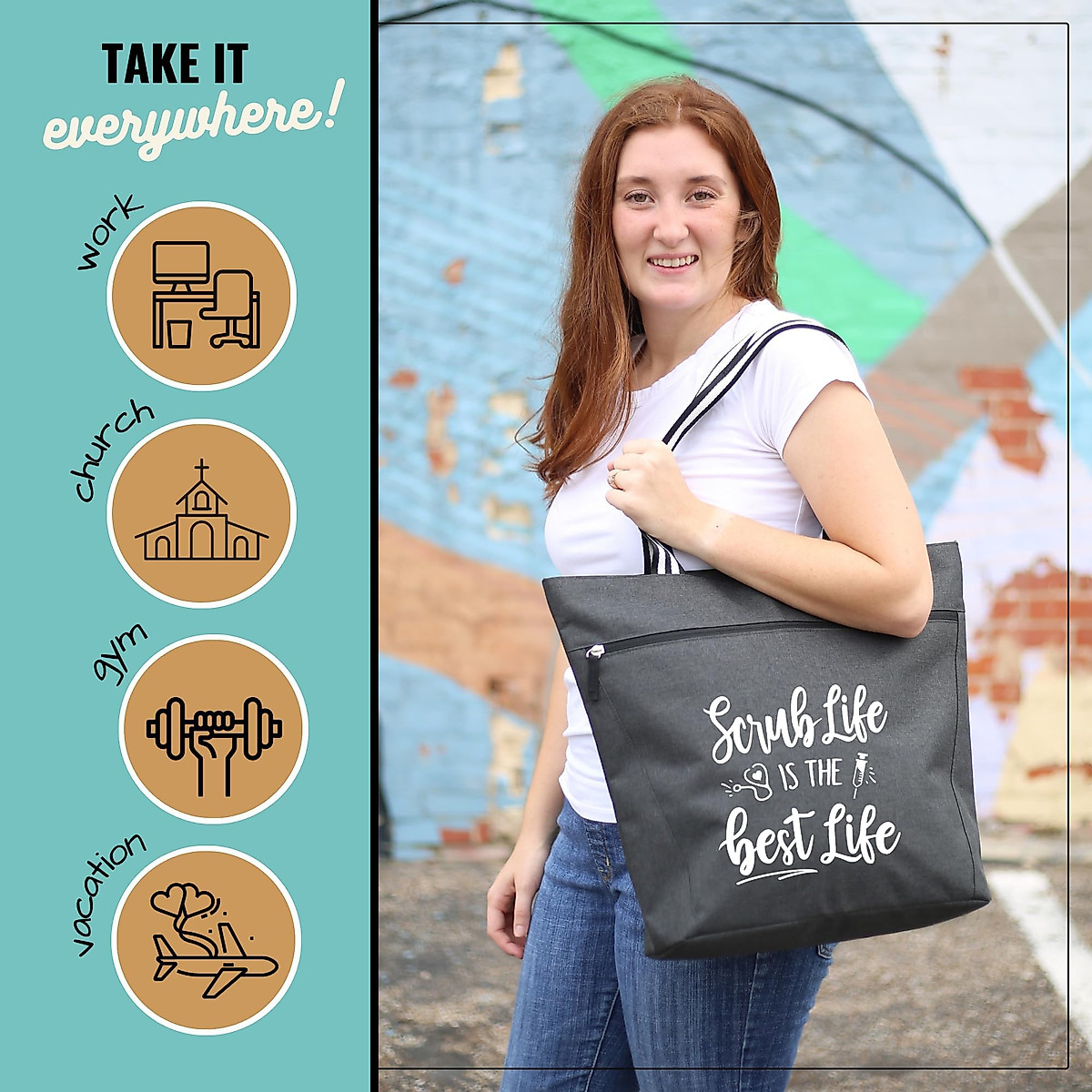 Nurse Bags and Totes for Work - Nursing Bags for Nurses - Nurse Bag, Medic Tote, Clinic Bag for Nursing Students, Nursing Bag, CNA Bags, RN Bags, RN Tote, Nurse Gifts for Women, Graduation