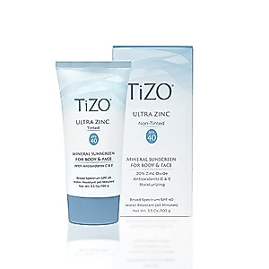 TIZO Ultra Zinc Body Face Sunscreen Tinted SPF 40, 3.5 oz
