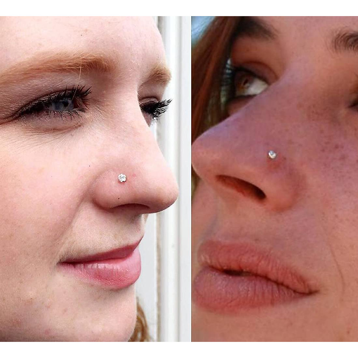Longita Fake Nose Ring Fake Nose Piercing Magnetic Nose Ring Fake Nose Rings Hoop Clip on Nose Ring Faux Nose Rings for Women Fake Nose Stud Fake Lip Ring Magnetic Nose Stud