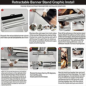 6 pack,33'' X 81'' Retractable Roll Up Banner Stand,business,Wedding,Pop Up Trade Show Sign Display,store sign display(Hardware only), Silver