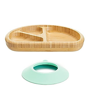 Munchkin® Bambou™ Divided Suction Plate - Eco-Friendly Bamboo Dinnerware for Babies and Toddlers