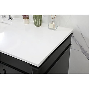 Elegant Decor Indoor Modern Under Sink Bathroom Fixtures Storage Organizer Cabinet 60 inch Single Bathroom Vanity - Black