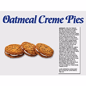 Little Debbie Oatmeal Creme Pies, 12 Individually Wrapped creme pies, 16.2 Ounces, Pack of One (1)