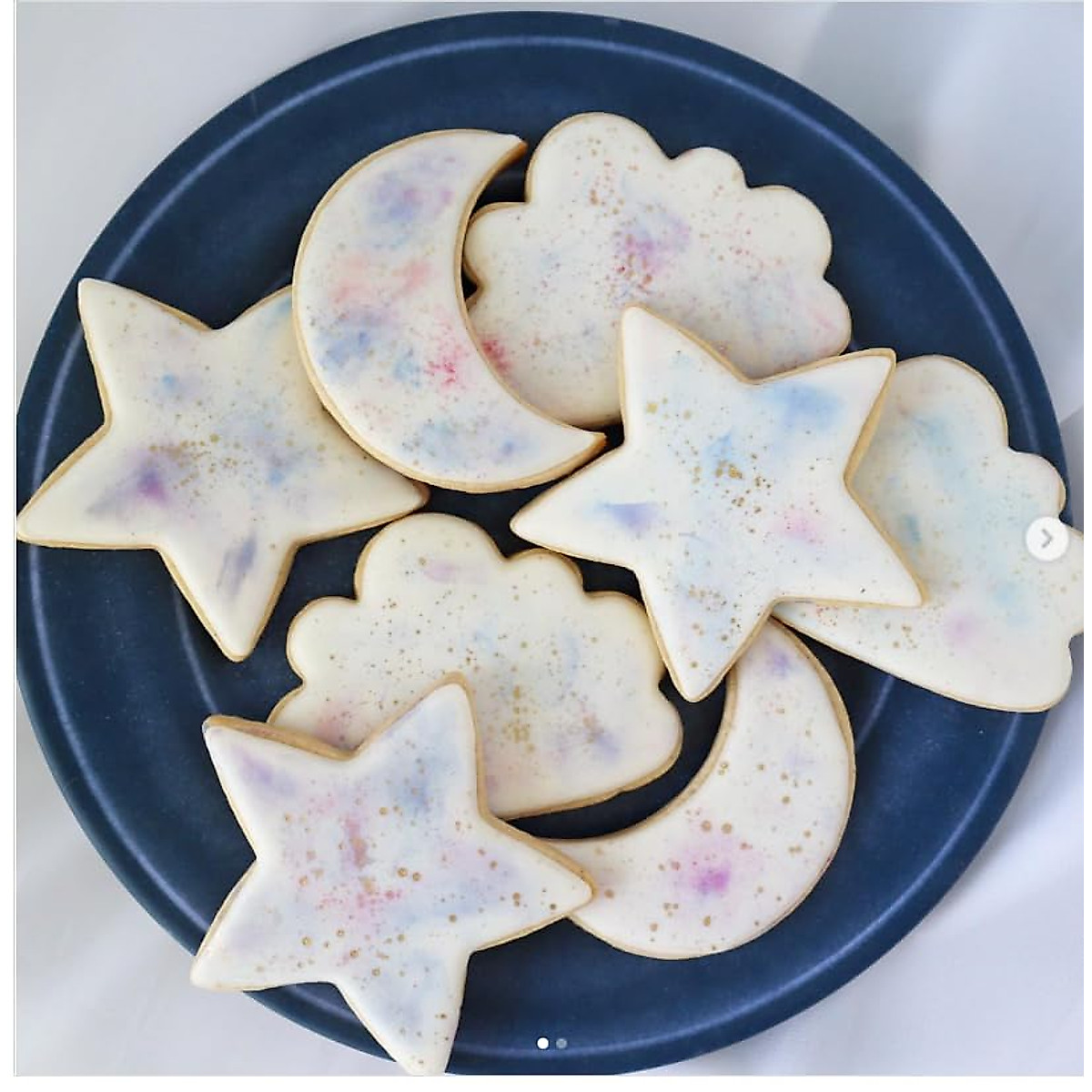 3 Pieces Star, Moon and Cloud Cookie Cutters Stainless Steel Biscuit Cutters Molds Shapes for Baby Shower or Gender Reveal Party
