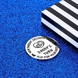 New Baby Gifts Decision Coin for Mummy Daddy to Be Wife Husband Pregnancy Gifts for First Time Moms Dads New Parents Gifts for Christmas Mothers Fathers Day Birthday,Double-Sided