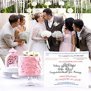 Large Wedding Card for Bridal Shower MR & MRS Congratulations Engagement Cards Jumbo Wedding Greeting Card Oversize Plastic Wedding Guest Signature Book for Bride Groom Wedding Anniversary Decorations