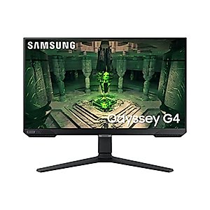 SAMSUNG 25" Odyssey G4 Series FHD Gaming Monitor, IPS, 240Hz, 1ms, G-Sync Compatible, AMD FreeSync Premium, HDR10, Ultrawide Game View, DisplayPort, HDMI, Fully Adjustable Stand, LS25BG402ENXGO