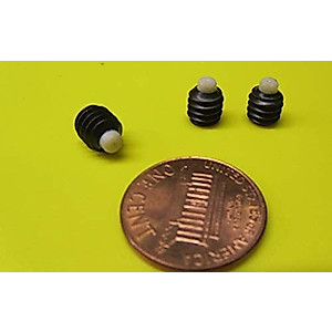 Black Oxide Steel Nylon Tip Set Screw 1/4"-20 x .250" Thread Length 25 pcs