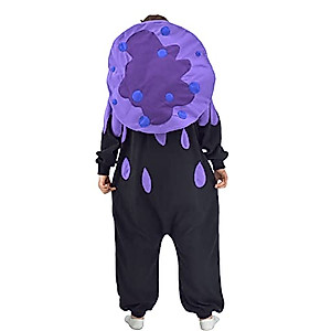 XIGUAGUO Adult Cartoon Mushroom Onesie Costume Animal Cosplay Christmas Homewear Pajamas Sleepwear for Women and Men