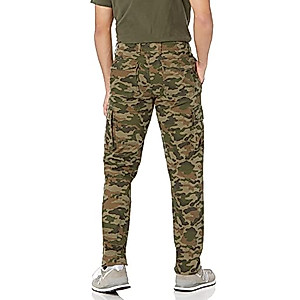 Amazon Essentials Men's Slim-Fit Stretch Cargo Pant (Available in Big & Tall), Green Camo, 30W x 30L