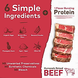 EARTH ANIMAL No Hide Medium Beef Flavored Natural Rawhide Free Dog Chews Long Lasting Dog Chew Sticks | Dog Treats for Large Dogs | Great Dog Chews for Aggressive Chewers (3 Pack)