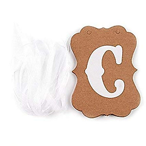 Vintage Photo Props Rustic Party Garland Kraft Paper Banner Decoracions (Candy bar)