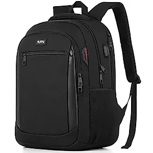 Laptop Backpack Travel, School Backpack with Usb Charging Port for Men Womens Boys Girls Water Resistant College School Bookbag Business Computer Backpack Fits 15.6 Inch Notebook Over 3 Years Old