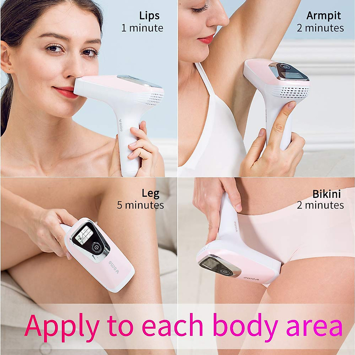 VEME IPL Laser Hair Removal for Women & Men Permanent Painless, at-Home Hair Removal Device - Facial, Lip, Bikini, Whole Body,FDA Cleared,Auto Mode/ 5 Energy Upgraded Professional Hair Remover