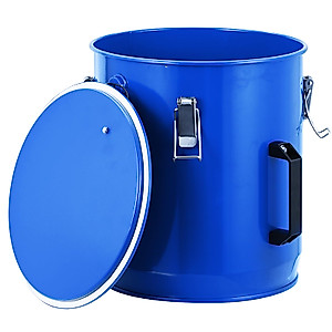 PioneerWorks Fryer Grease Bucket, 6 Gal Fryer Oil Bucket with Lid, Oil Disposal Caddy, Coated Carbon Steel Oil Filter Pot with Rust-Proof Coating, Oil Transport Container with Lock Clips, Filter Bag