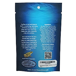 Invert Aquatics Frog Bites - Moist Pellet Sinking Diet for Frogs & Small Amphibians (1.5 oz (42.5g))